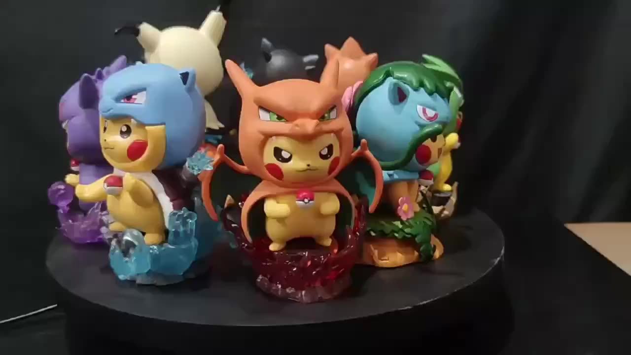 Hot Selling Cosplay Pokemoned Boxes Anime Pika Model Statue Collection ...
