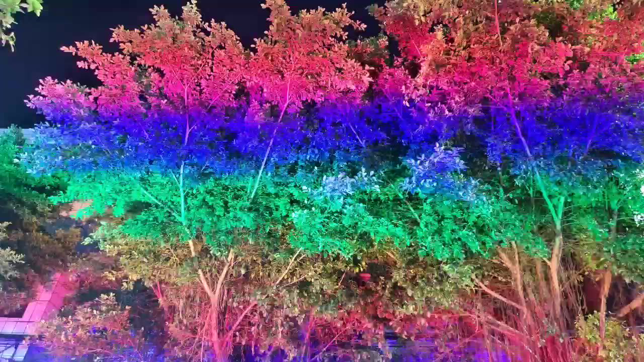 Outdoor Rainbow Rgb Floodlight,30w Rgb Color Floodlight Led Tree Light ...