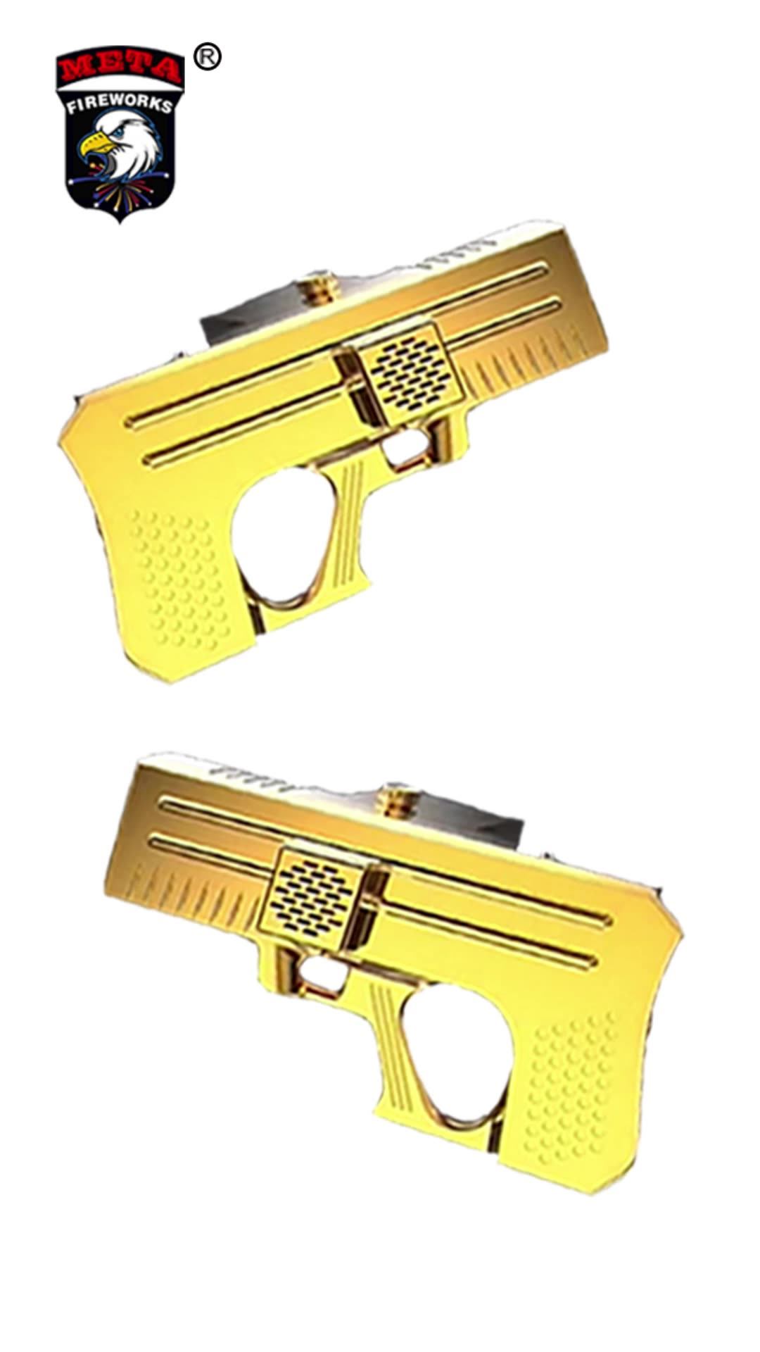 Hot China Golden Novel Design Cold Fireworks Pistol Outdoor Toy Stage ...