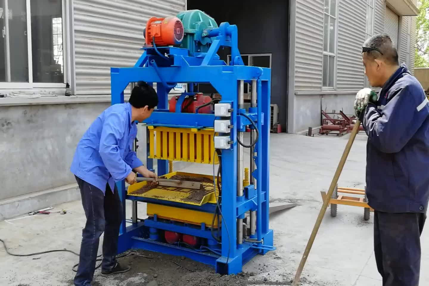 Qtj4-40 Cement Brick Forming Machine Manual Concrete Hollow Block ...