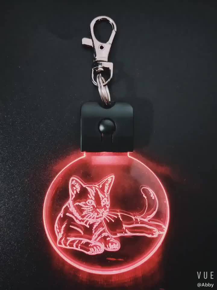 2019 New Arrival Mini Gadget Laser Engraving Violin Led Light Keychain ...