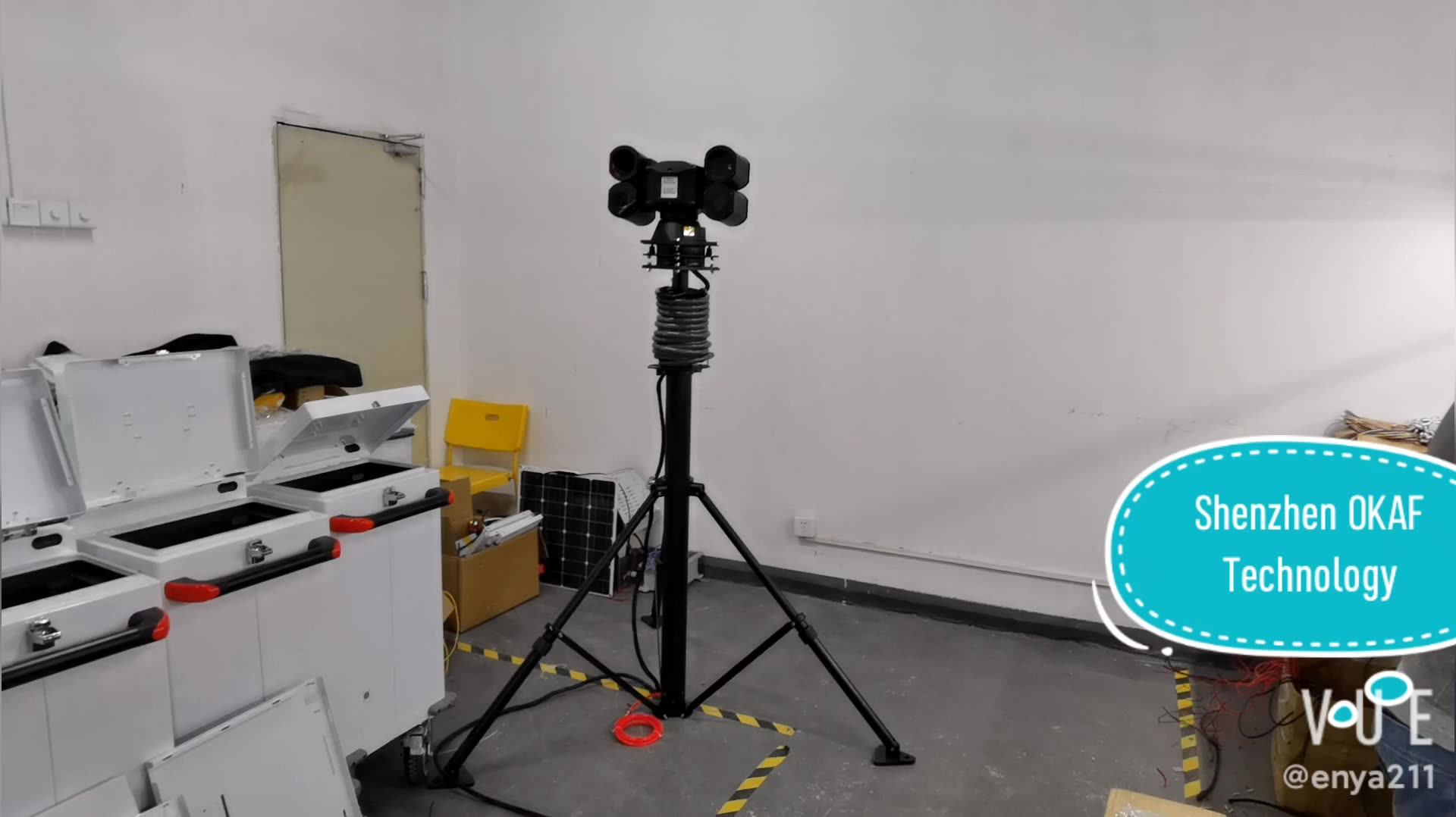 5m Cctv Camera Pole Communication Antenna Tower Portable Tripod Mobile ...