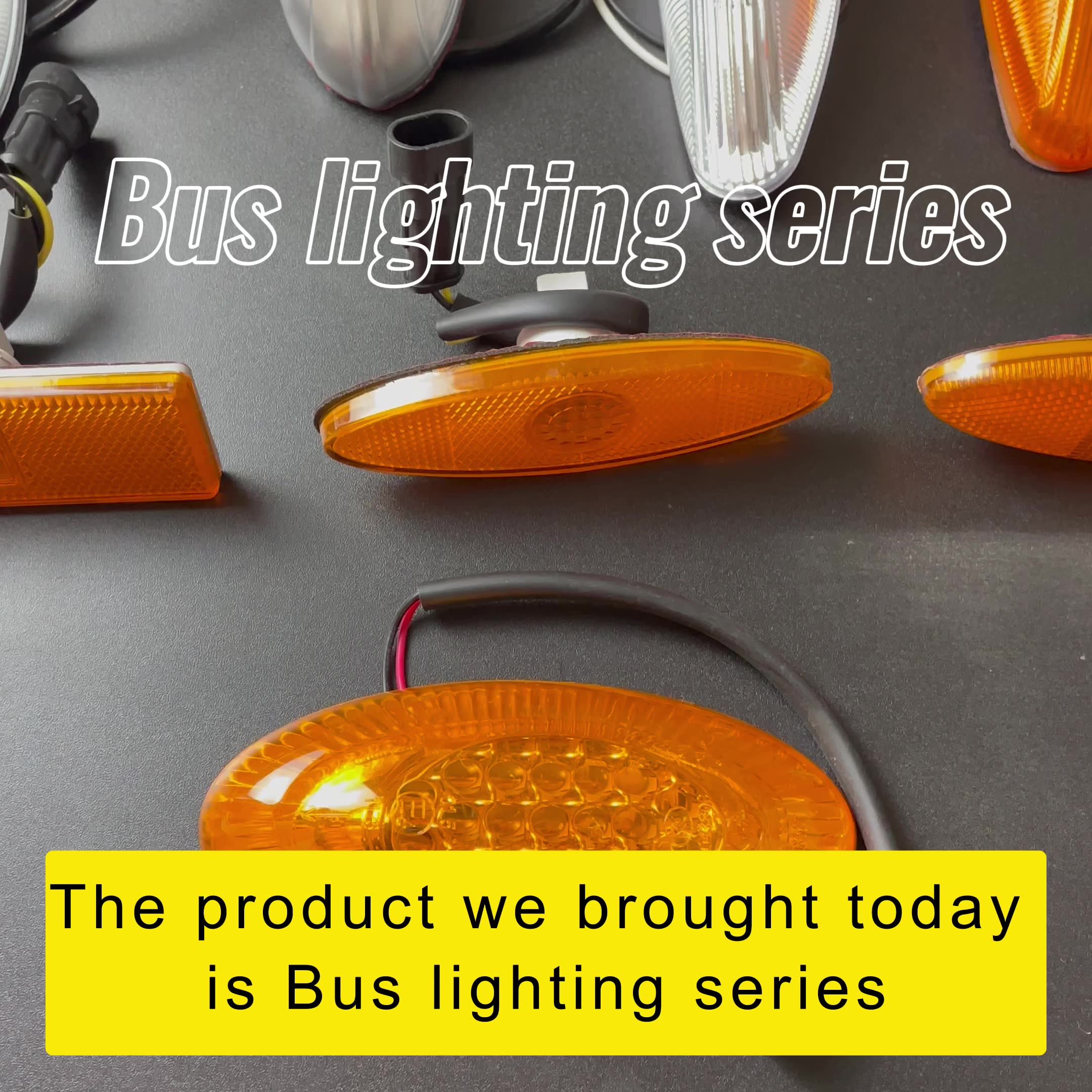 China Bus Turn Signal Outline Lights Orange White High Light Bus ...