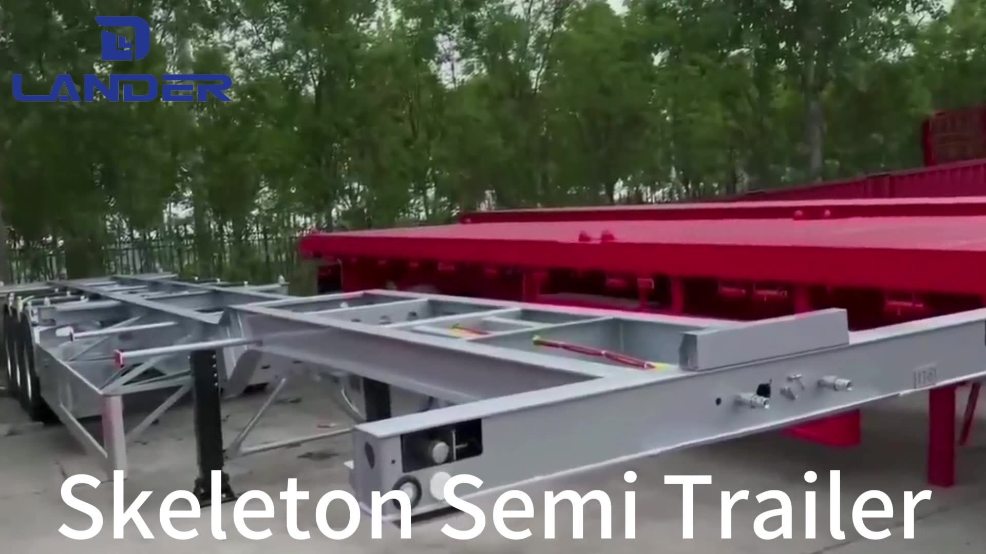 New Shipping Container Trailer Interlink Skeleton Container 2 Or 3 Axle Skeleton Container Truck ...