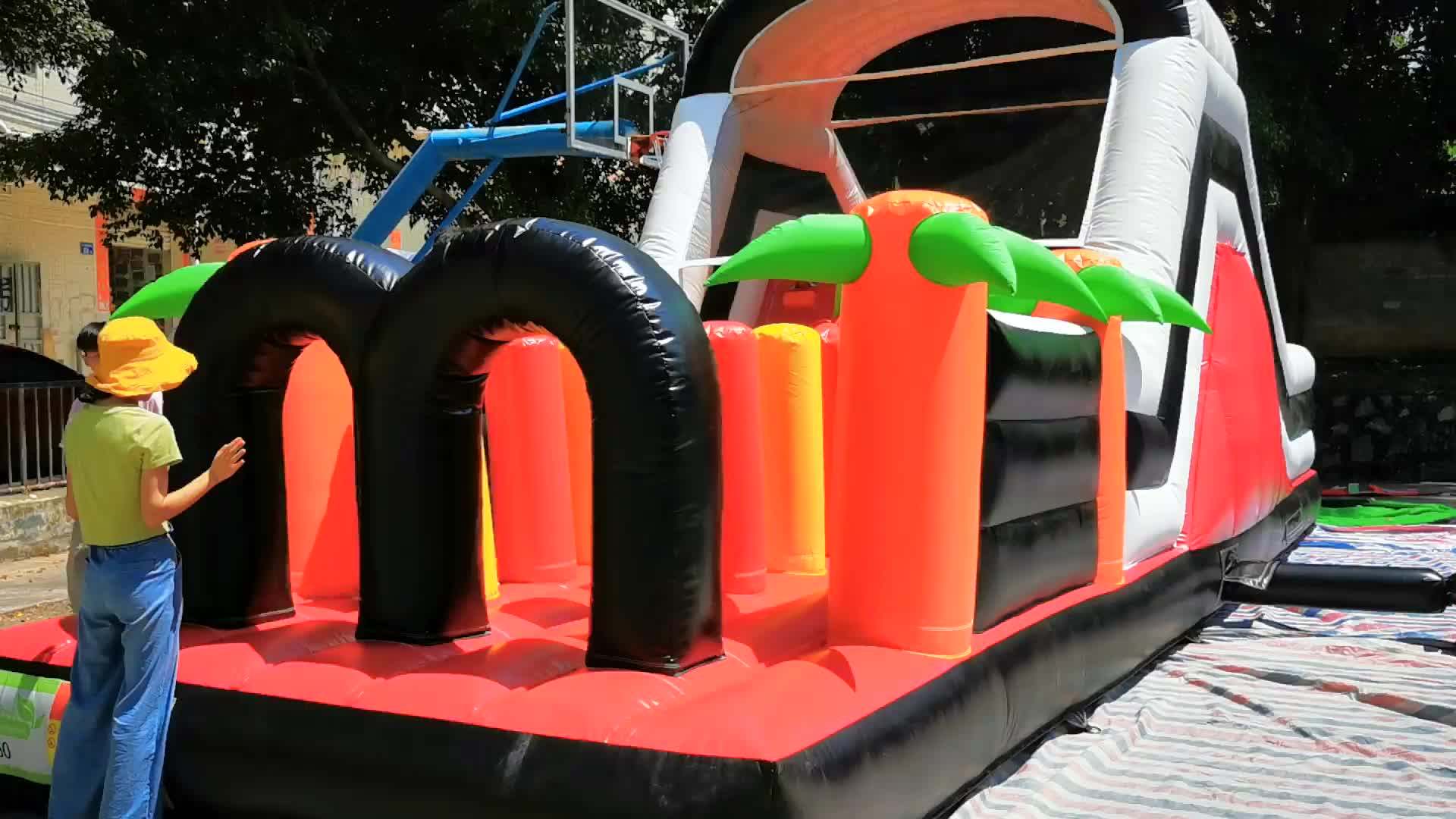 New 10 X 3m Bouncer Slide Running 5k Race Challenge Inflatable Obstacle ...