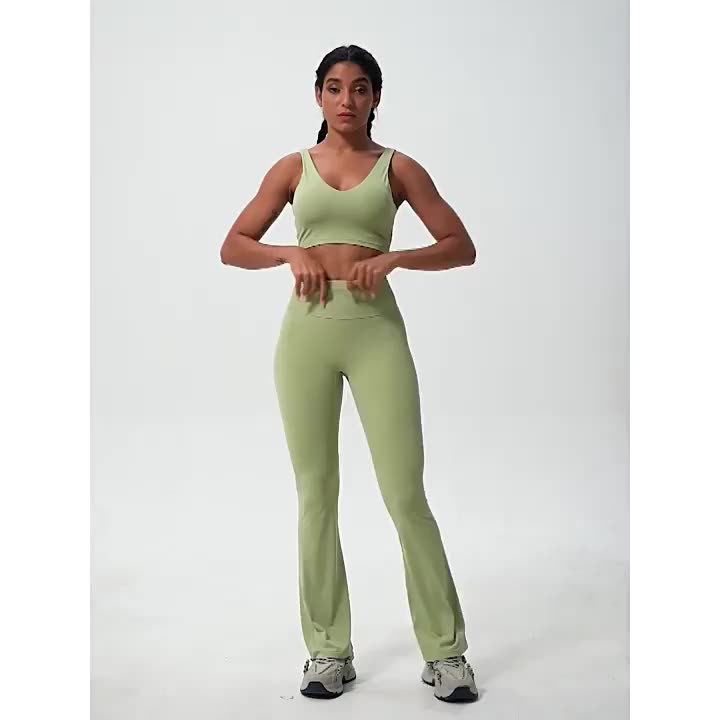 Wholesale Fitness Yoga Wear 4 Pcs Seamless Workout Women Gym Sets Custom Logo Free Sample Long ...