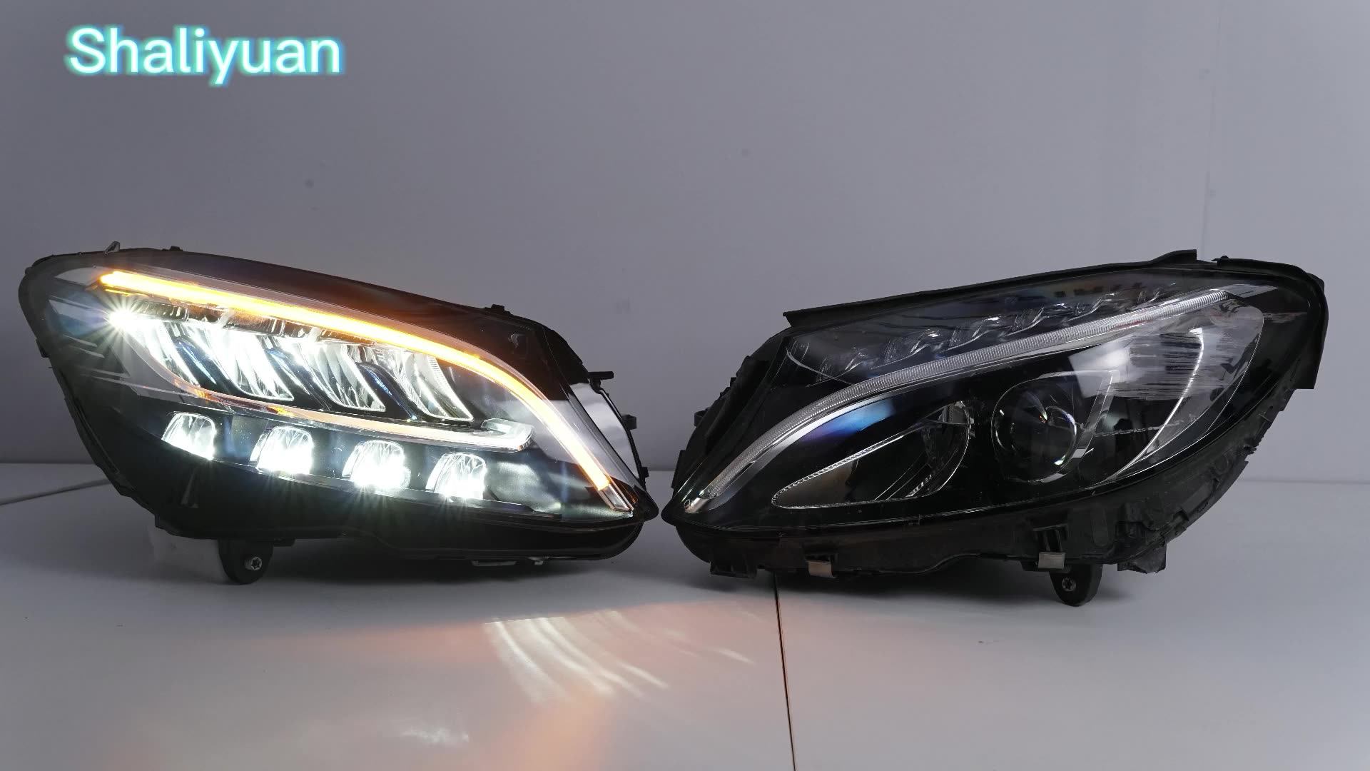 Car Front Led Headlight Upgrade For Mercedes-benz W205 C Class Retrofit ...