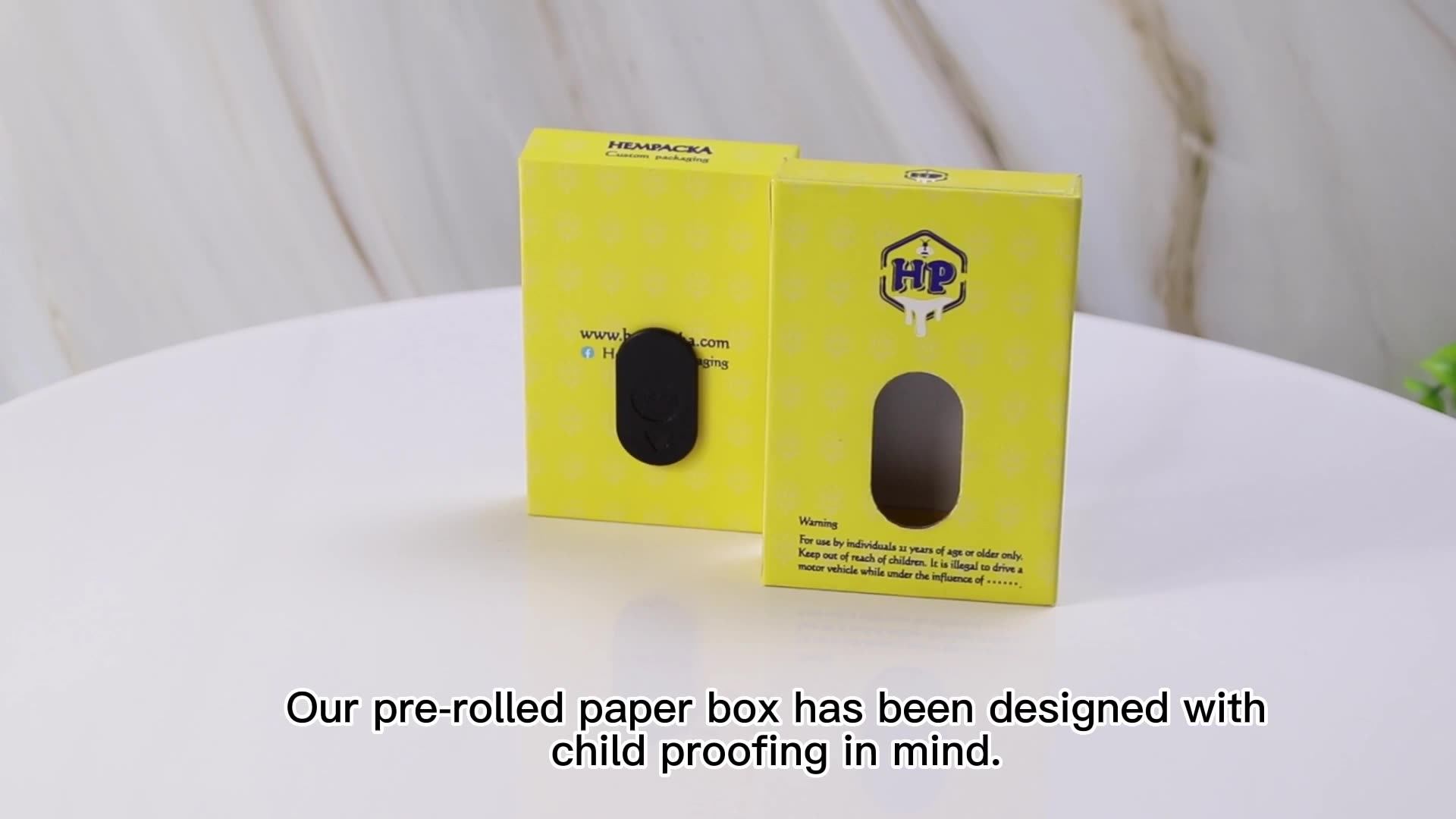 Cr Custom Rigid Box Packaging Logo Printed Button Lock Child Resistant ...