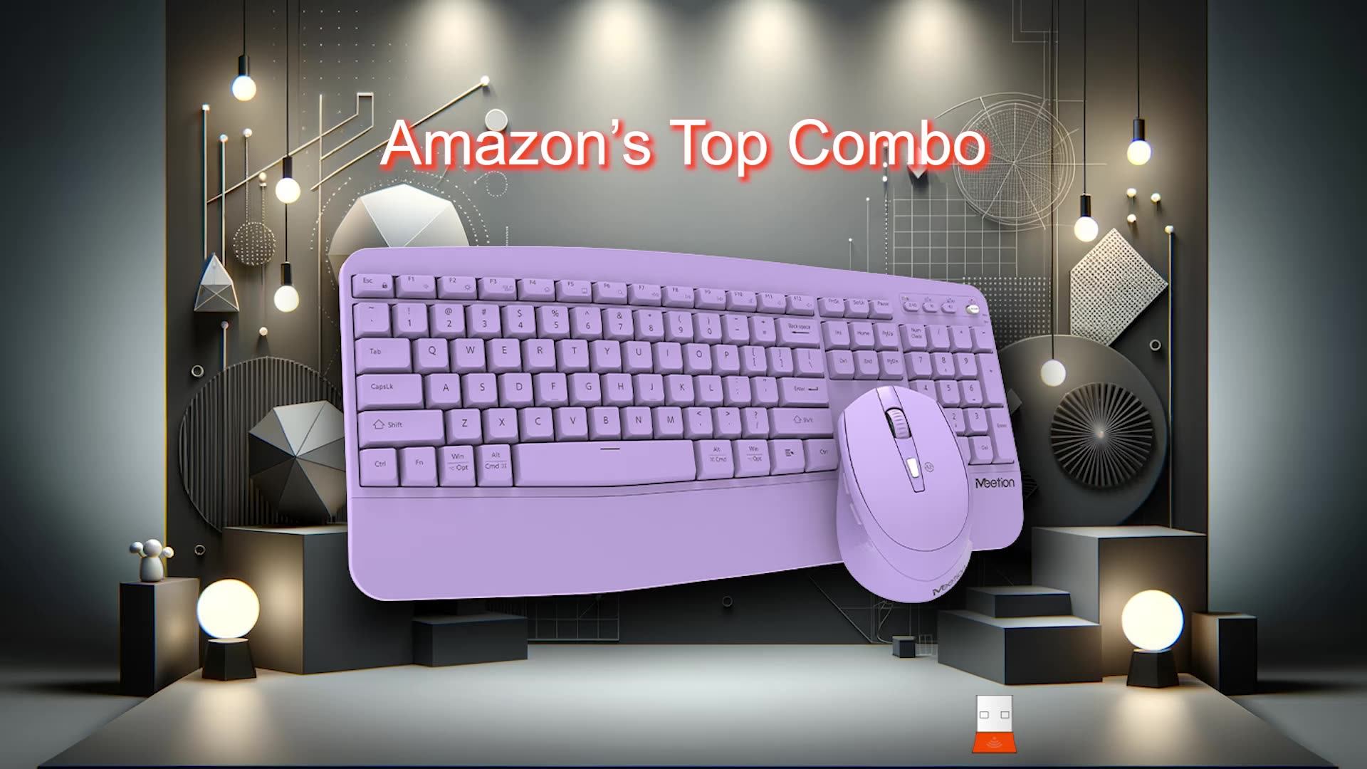 Meetion Full Size Rechargeable Wireless Ergonomic Keyboard And Mouse ...