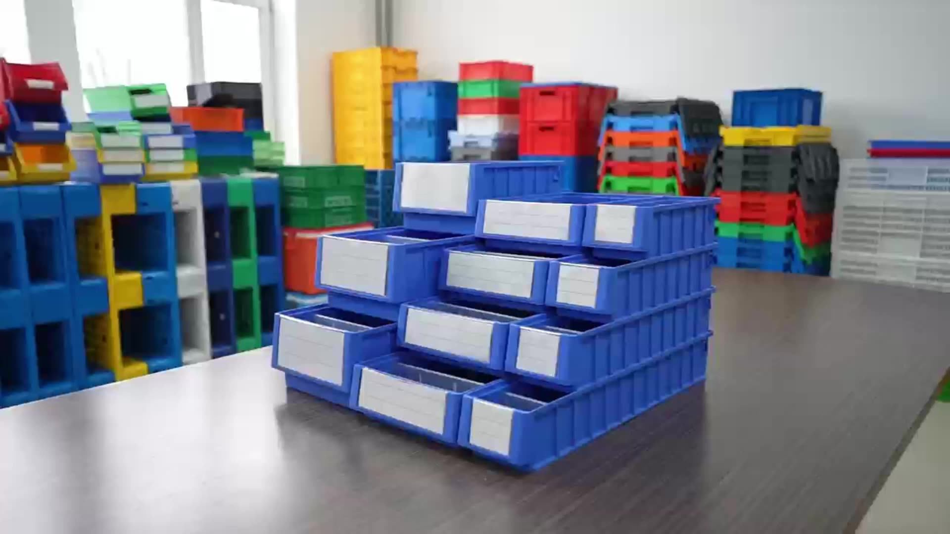 Household Stackable Bins Plastic Bins With Divider Factory Storehouse ...