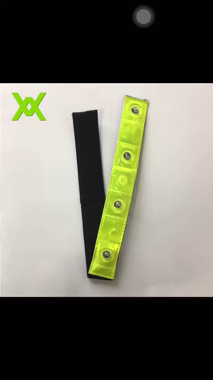 Led Safety Reflective Armband Flashing Belt Strap Wrist Ankle Arm Wrap ...