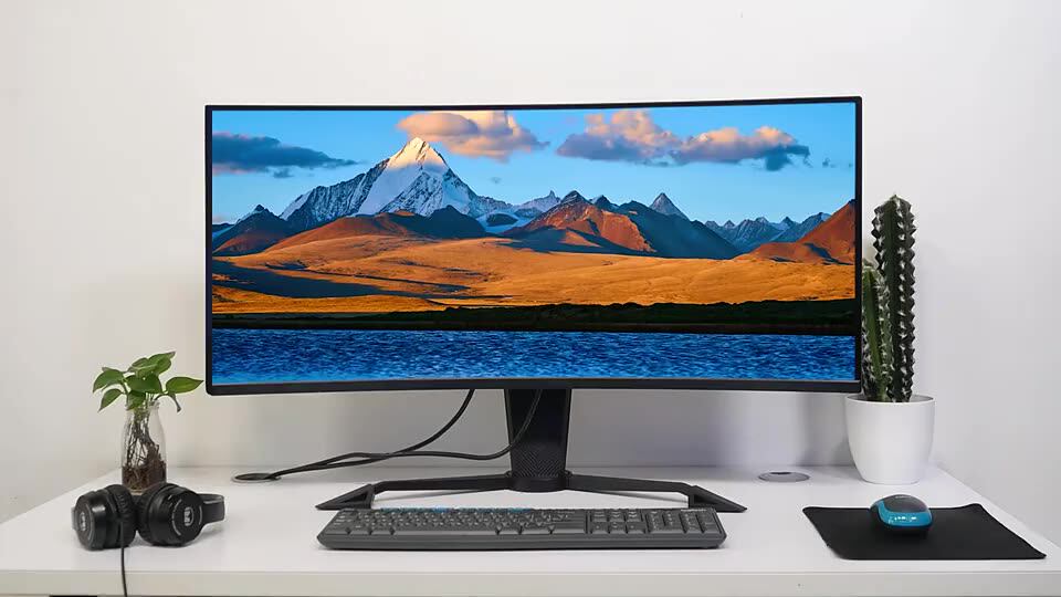 Gaming Monitor 34 Inch Widescreen 120% Srgb 4k 144hz Curve Screen Led ...