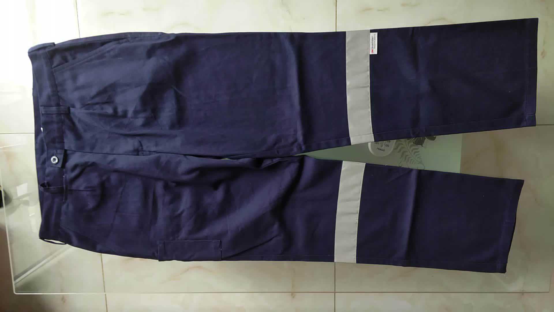 Oem Navy Blue Cargo Work Pants Waterproof Cotton Work Pants With ...