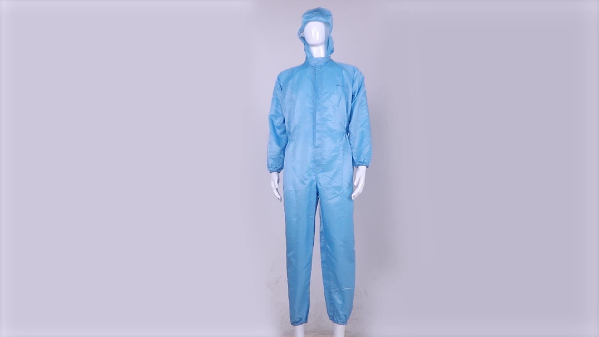 Cleanroom Industrial Food Factory Washable Anti Static Coverall ...