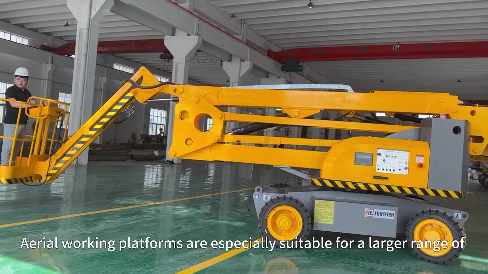 14m Diesel Articulated Boom Lift Equipment China Hydraulic Trailer ...