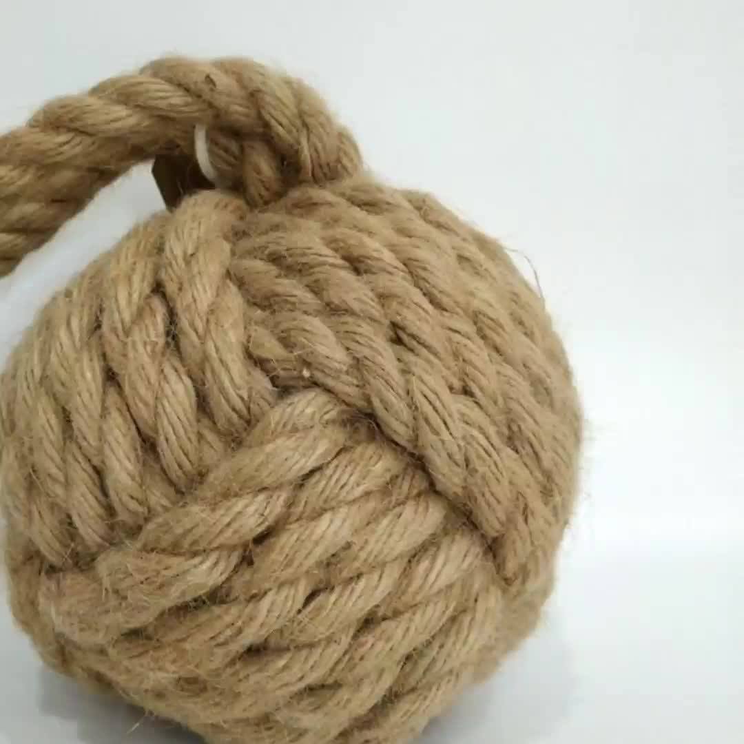 Hemp Rope Ball Weighted Door Stop - Buy Ball Door Stop,Rope Door ...