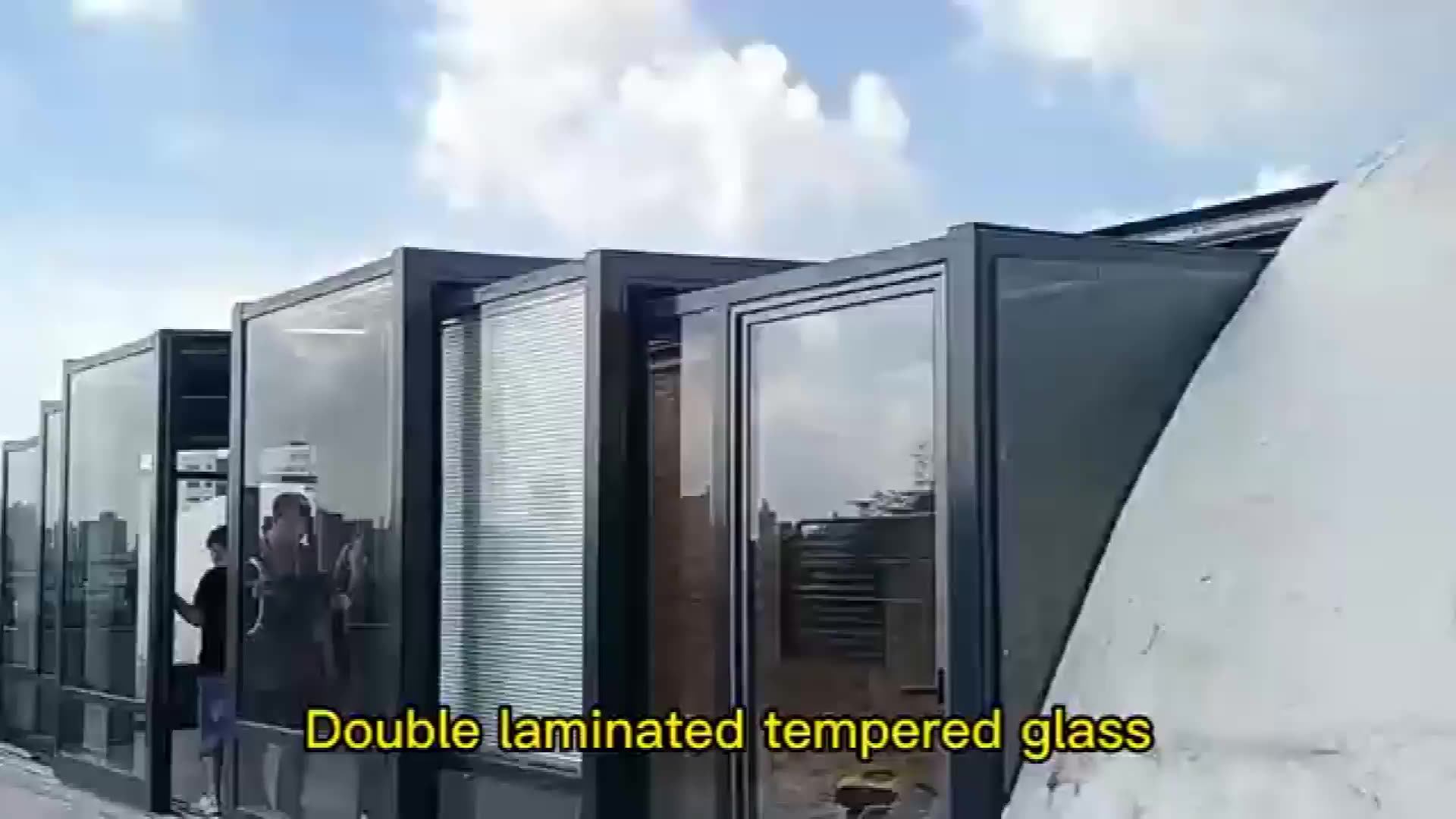 Curved Glass Sunrooms Awning Retractable Sunroom Kit Villa Swimming ...