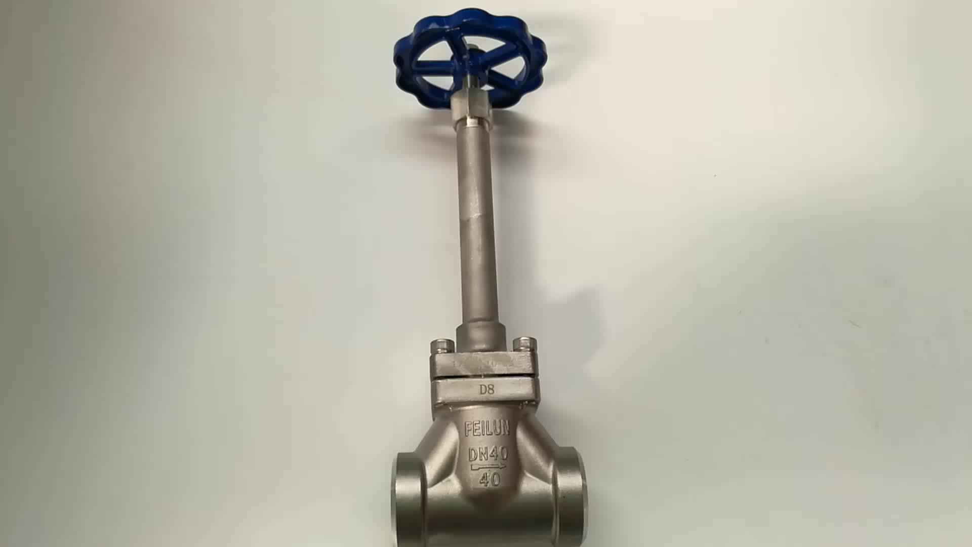 Cryogenic Gas Control Valve Extended Stem Globe Valve With Wheel Handle ...