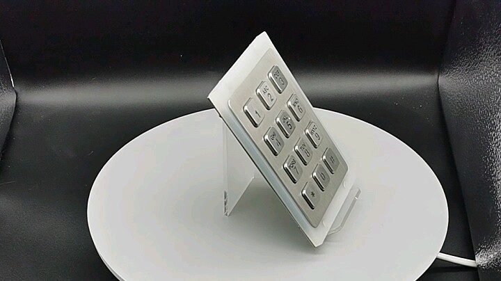 3x4 Layout 12 Keys Stainless Steel Numeric Keyboard With Raised Keys ...