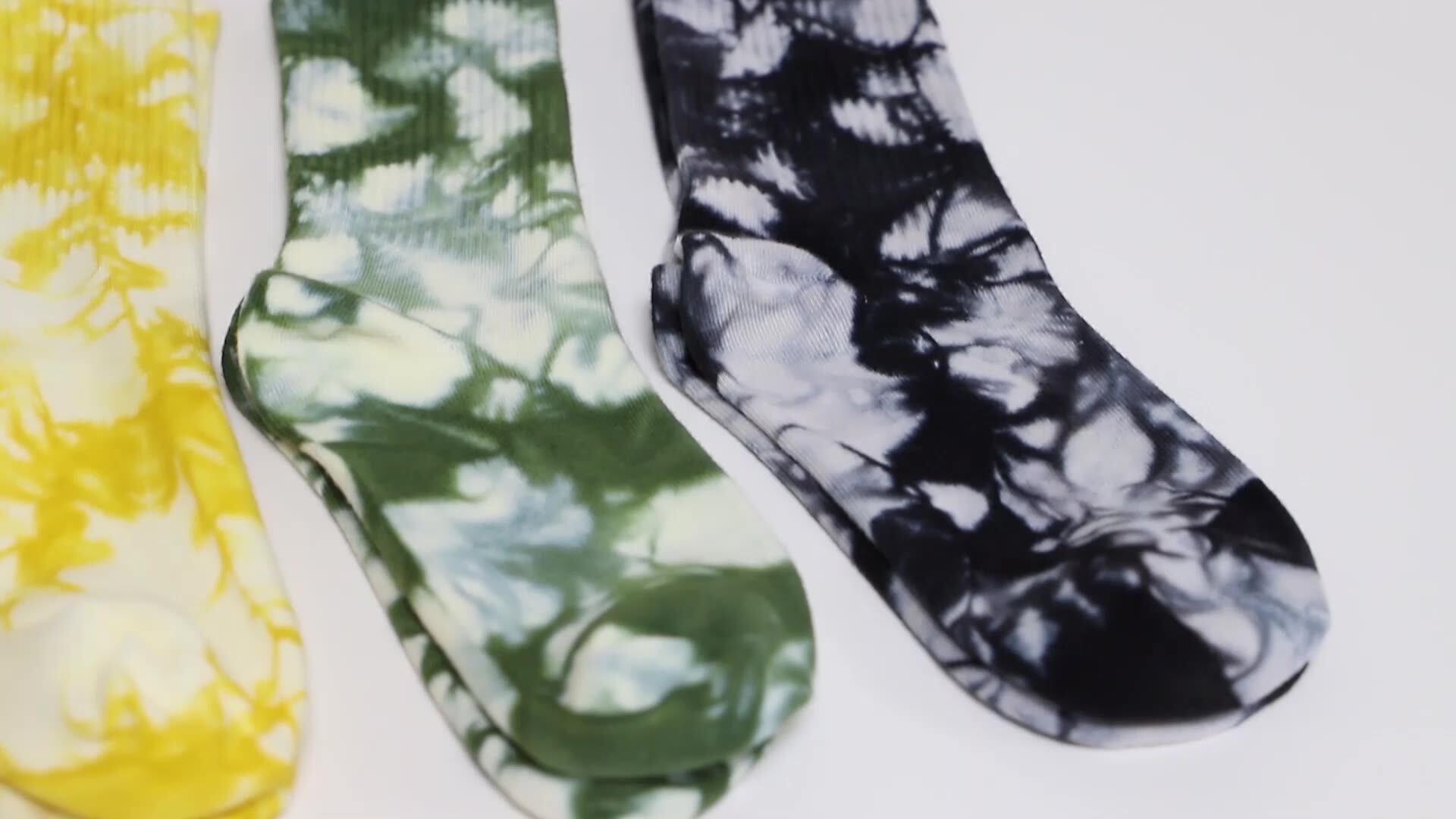 Custom Logo Cotton Tye Dye Socks Men Colorful Gradient Novelty Casual ...