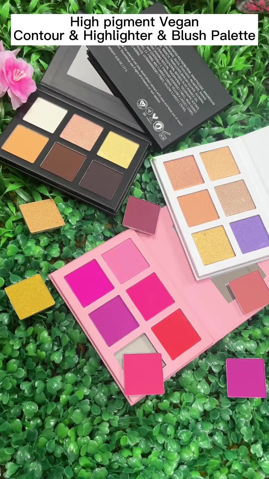 Cruelty Free Private Label Waterproof Contour Blush Highlighter Palette ...