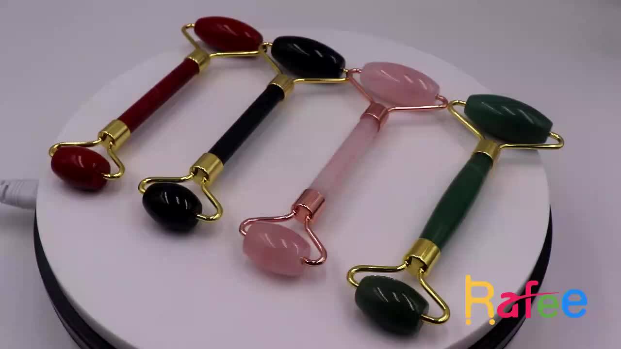 Double Head Roller Ball Facial Messager Eye Neck Nose Jade Roller For ...