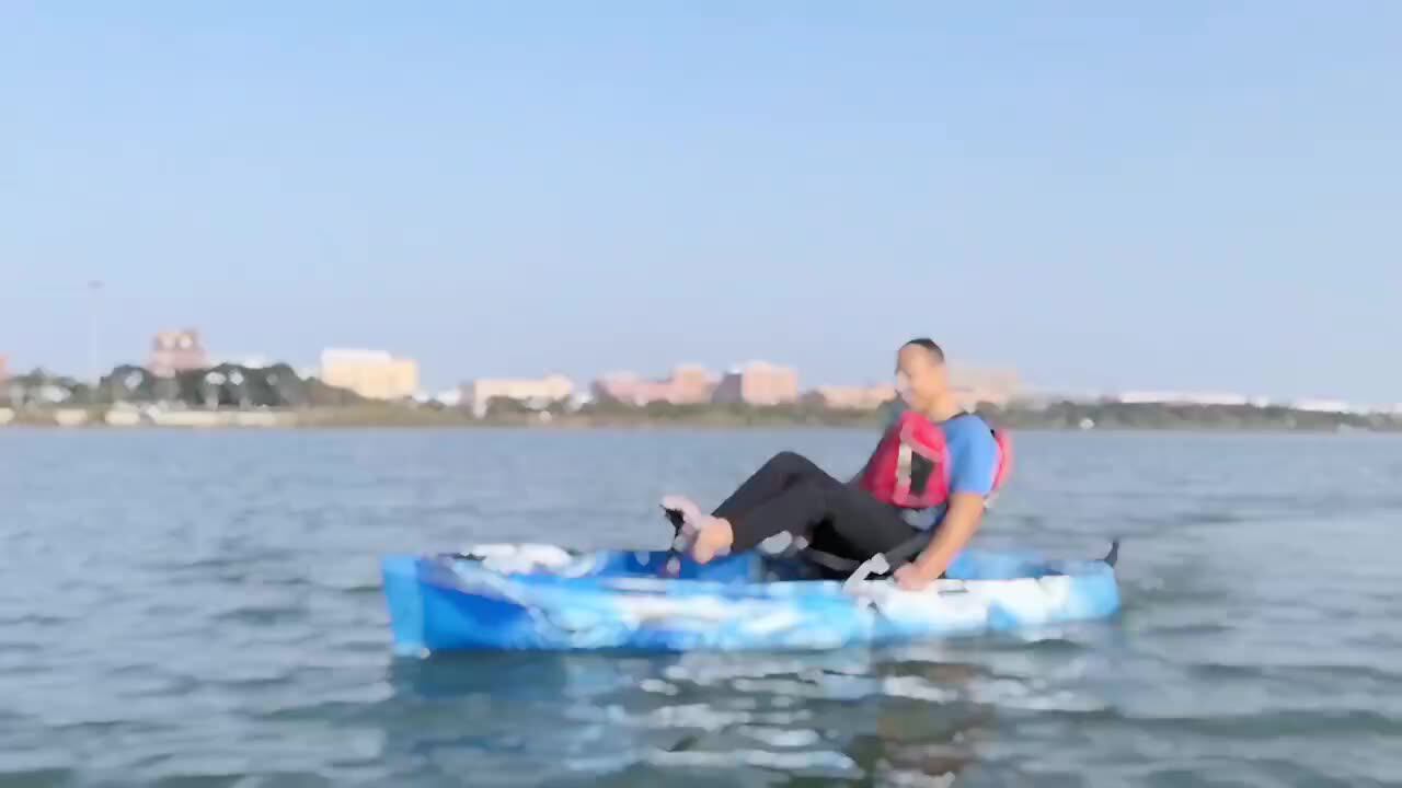 9ft Single Person Modular Fishing Kayak Two Section Pedal Drive Kayak ...