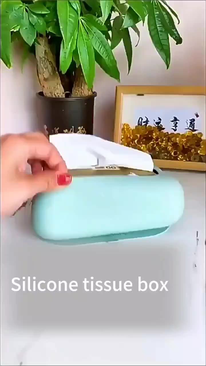 Simple Silicone Sucker Tissue Box For Household Sundries Perforation ...