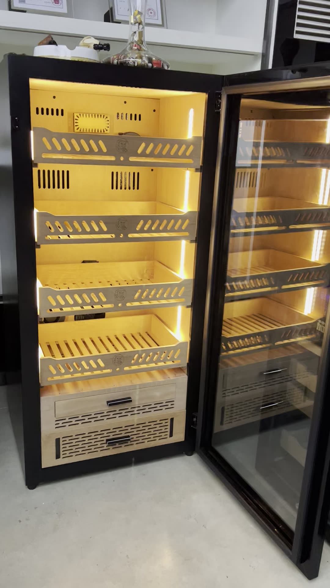 Constant Humidity &temperature Nautical Cigar Fridge Cabinet Electric ...