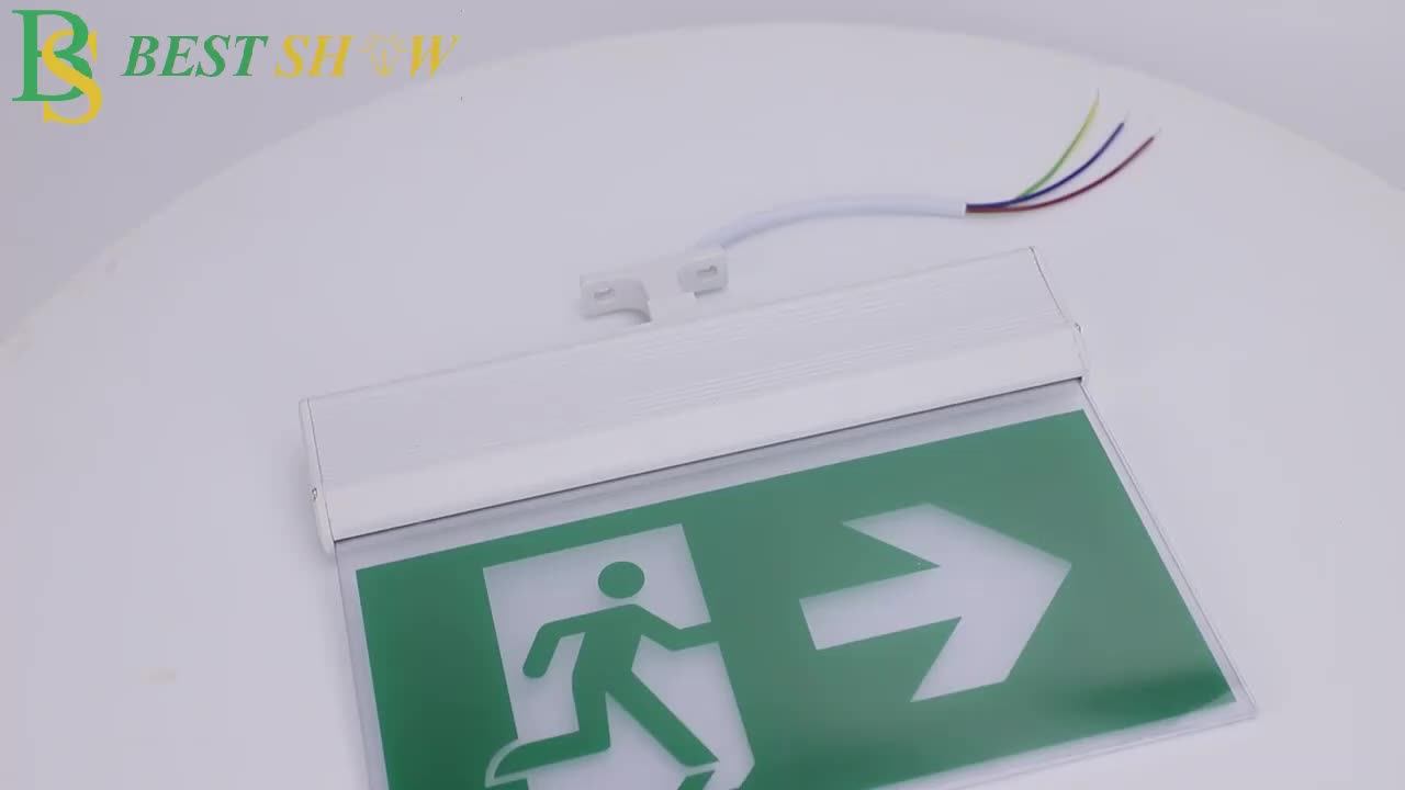 Fire Exit Sign Board Rechargeable Wall Mounted 5w 7w 9w 12w Twin Spot ...