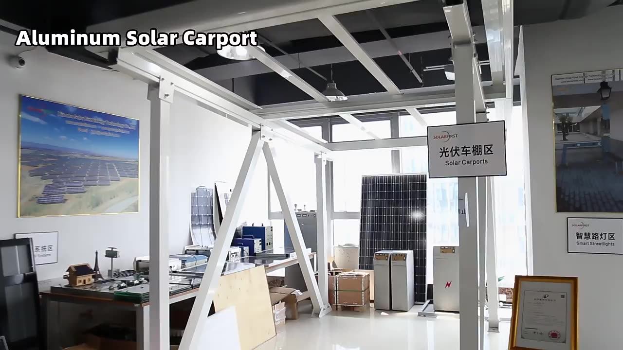 Waterproof Bracket Structural Steel Kit Racking Mounting Carport Solar ...