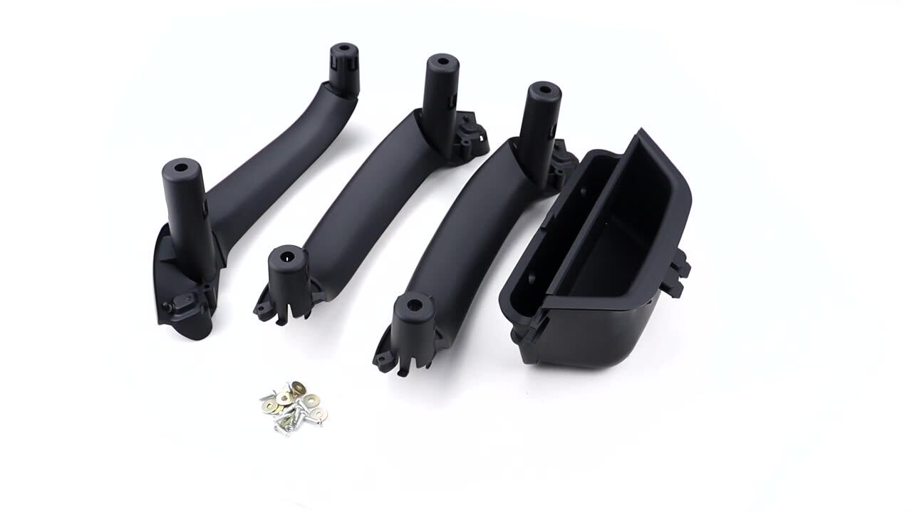2002-2014 Lhd 4 Pcs Set Black Abs Inner Interior Door Pull Handle Trim ...