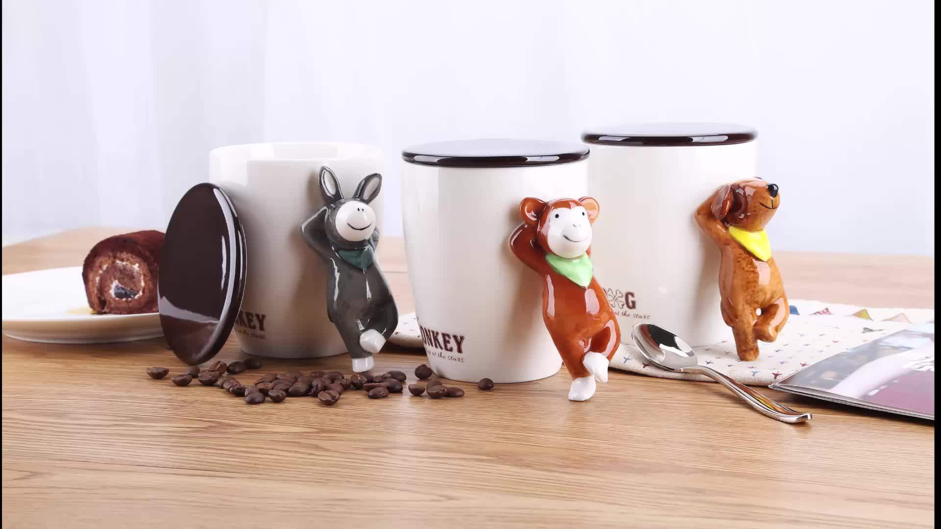 Oem Novelty Funny Coffee Mugs Cute Bunny Animal Travel Cup To Go With ...
