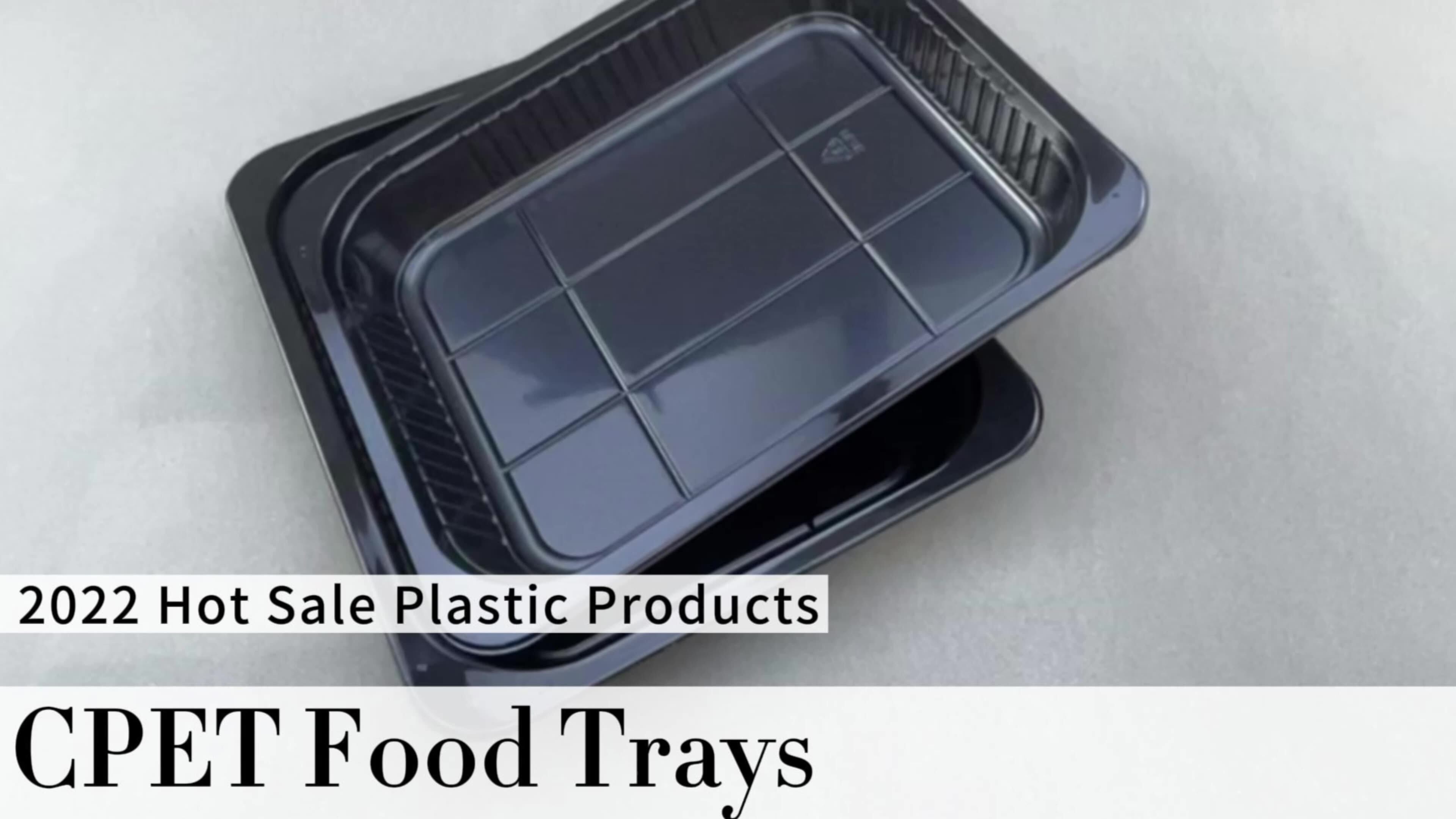 Microwaveable Retort Tray Pp Cpet Tray Black White Cpet Tray For ...