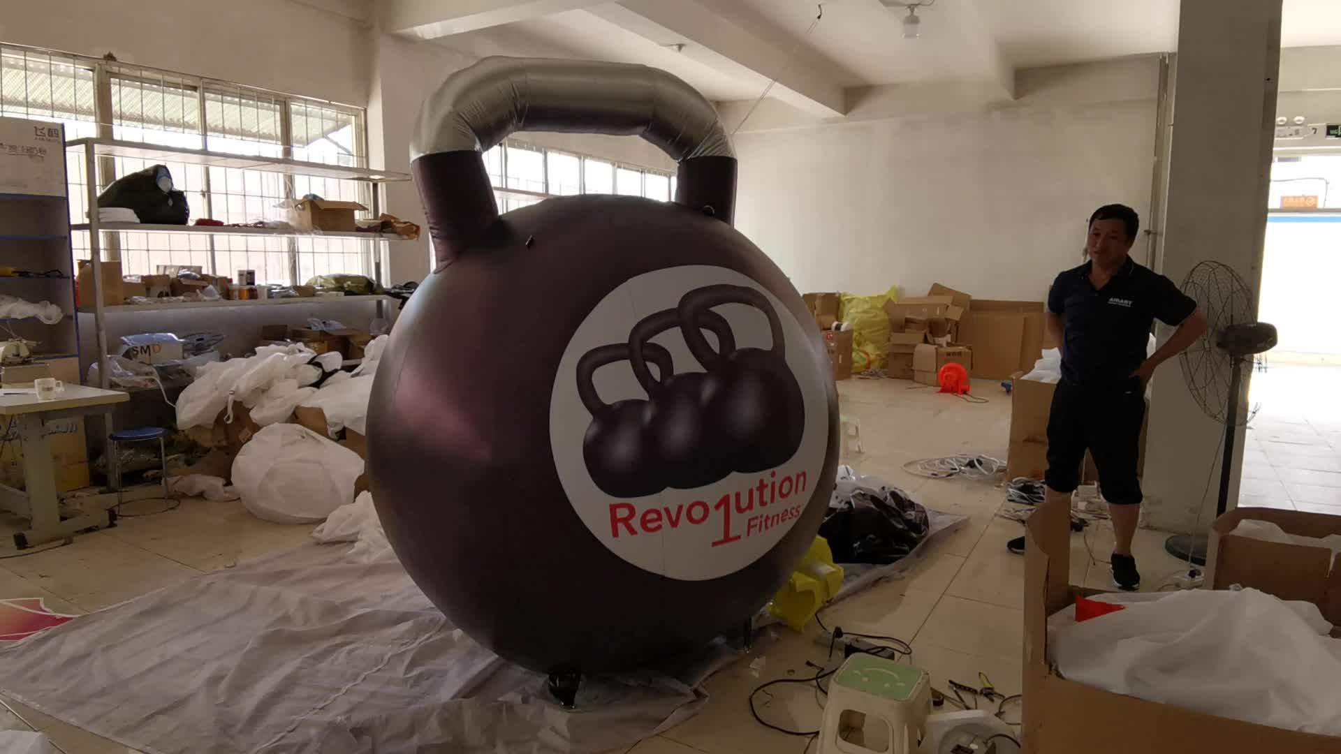 Custom Promotion Giant Inflatable Dumbbell Shape Sports Equipment For ...