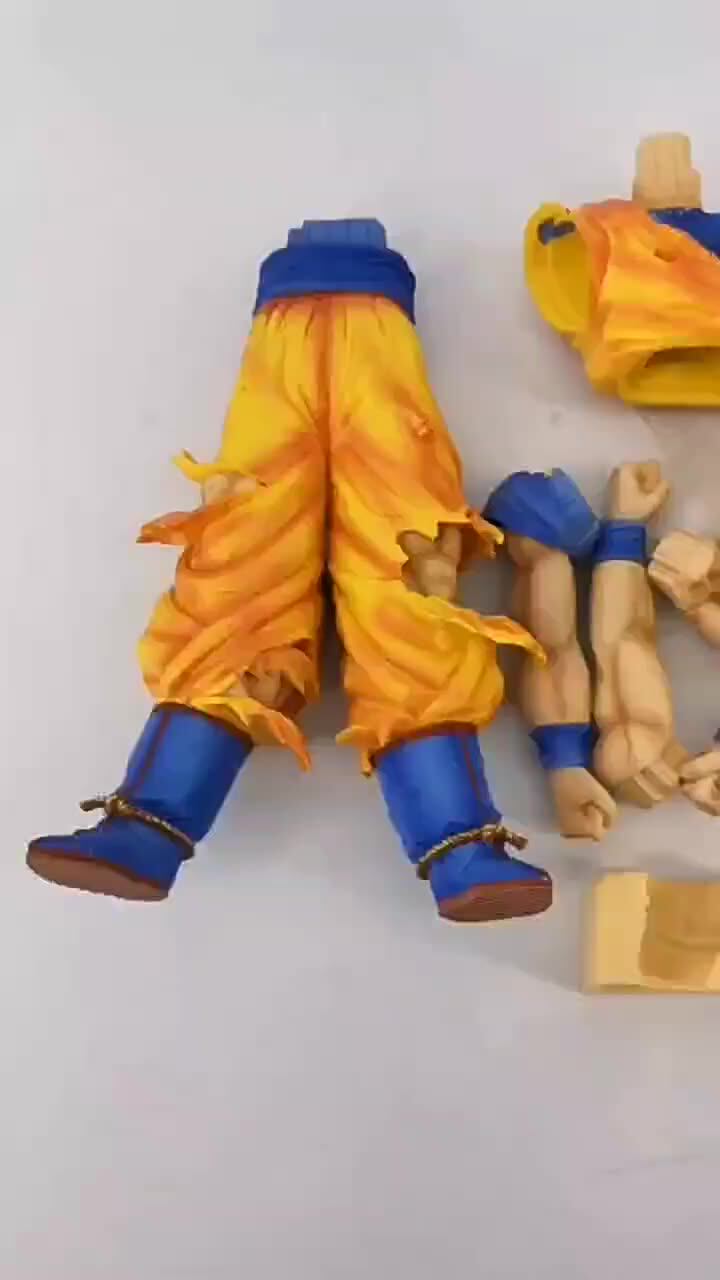 31cm Goku Super Saiyan Pvc Anime Figure Dbz Replaceable Arms Model ...