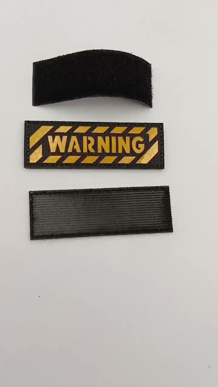 Warning Safety Labels Letters Ir 3d Pvc Patch Infrared Reflective ...