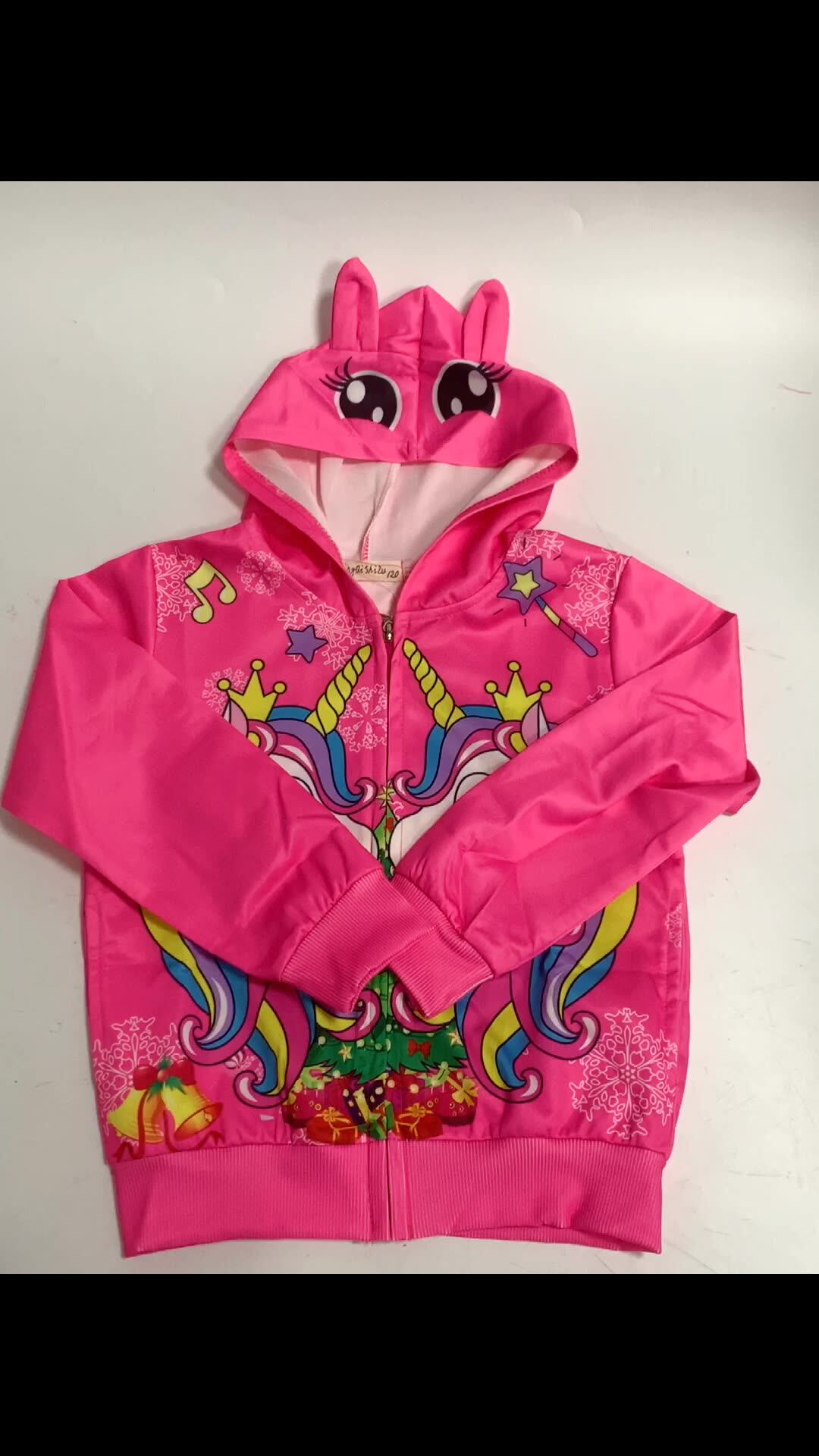 2020 Fashion Unicorn Jacket For Girls Toddler Kids Christmas Unicorn ...