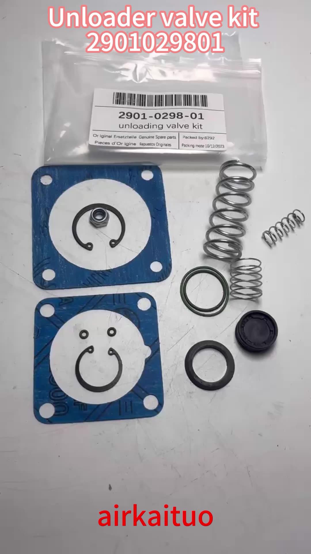 2901029801 Unloader Valve Service Kit For Atlas Copco Ga7-11 Screw Air ...