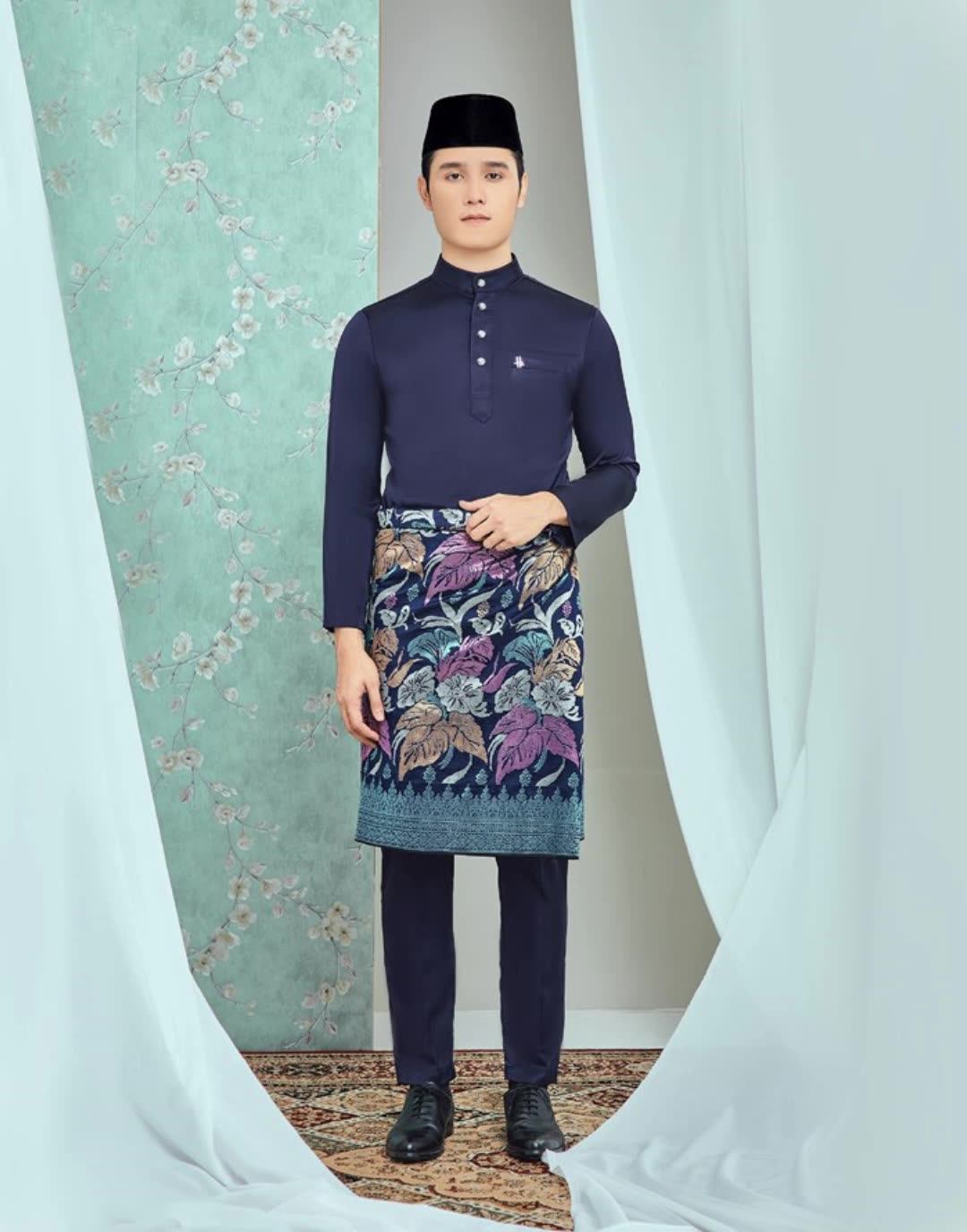 Sipo Eid 2023 Malaysian Muslim Male Baju Kurung Melayu Silk Hidden Zip ...