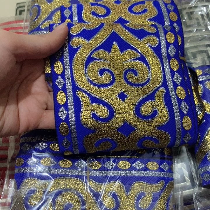 10cm Geometric Patterns Jacquard Lace Webbing Traditional Clothing ...