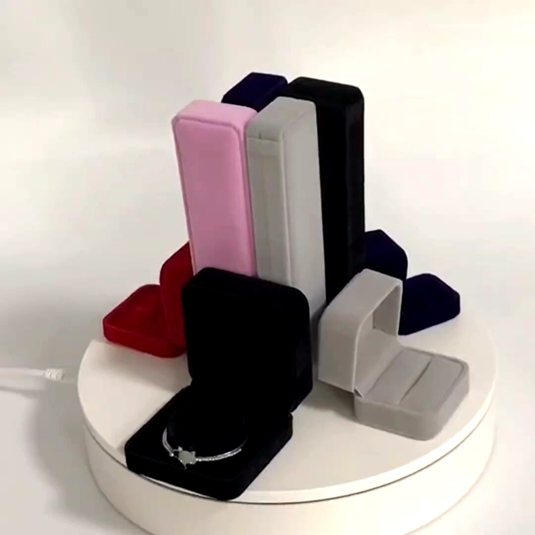 Velvet Jewellery Packaging Earring Cufflink Necklace Ring Bracelet Box ...