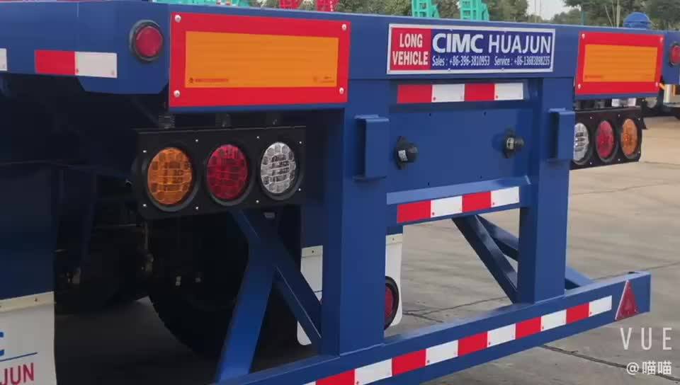 Leading Brand 40ft 12 Twist Locks Flat Bed Semi Trailer For Transport ...