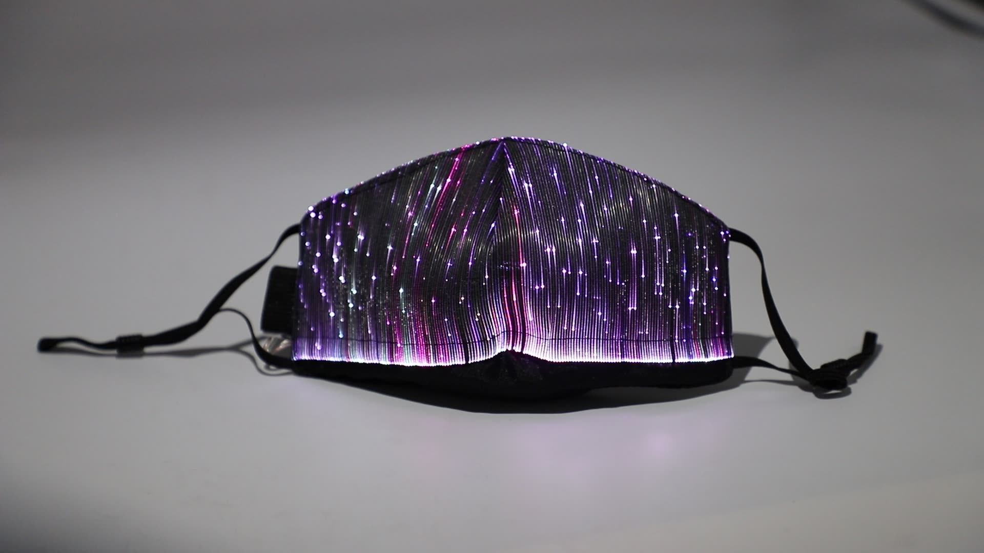 New Dj Colorful Christmas Halloween Led Flashing Mask Optical Fiber Led ...