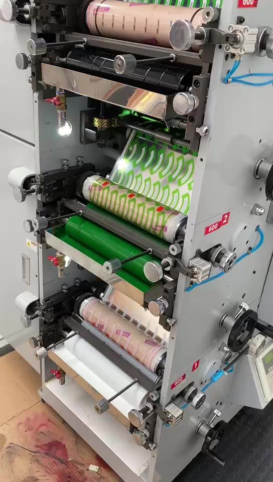5 Color Label Flexo Printing Machine With Camera Roll To Roll Flexo ...