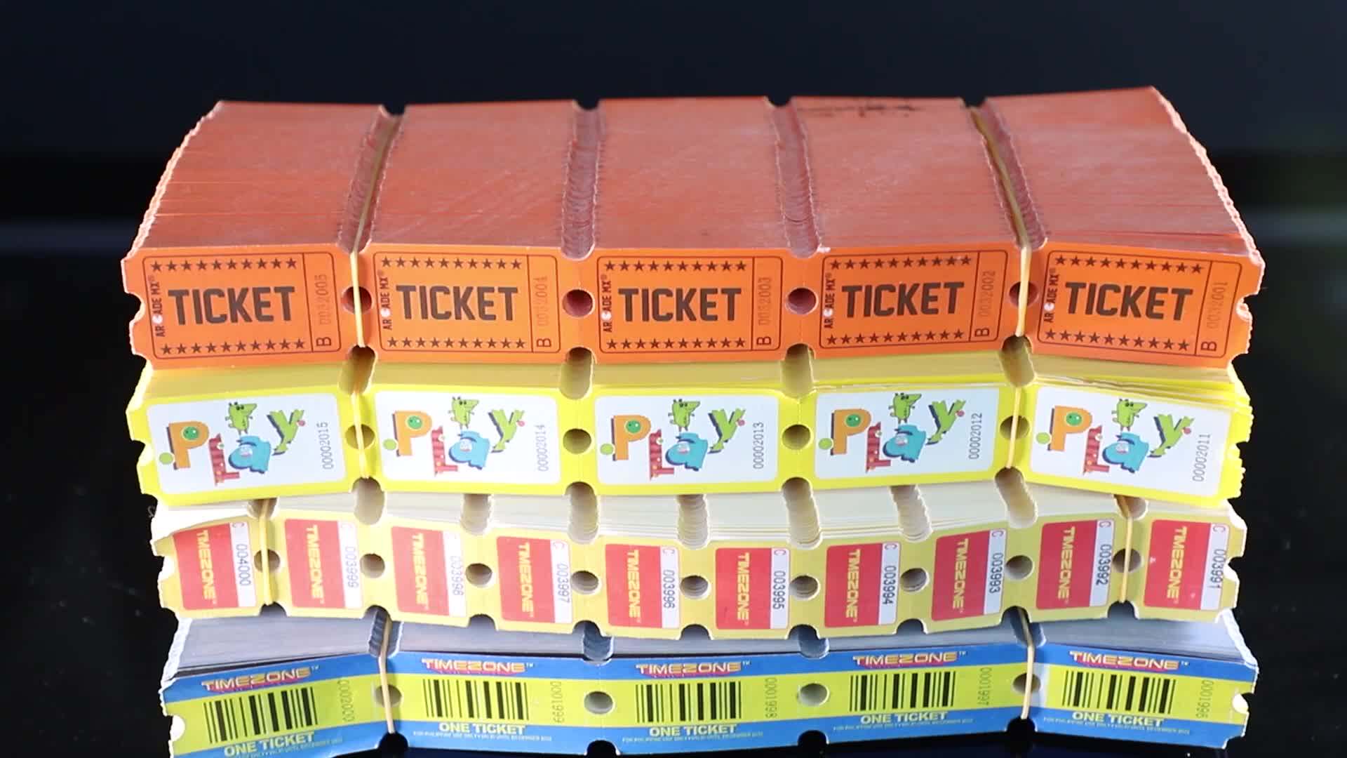 Custom Lottery Redemption Raffle Ticket For Arcade Game Machine - Buy ...