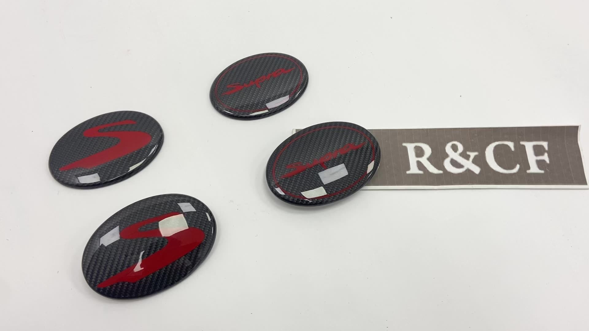 For 2020 Toyota Supra A90 A91 Custom Carbon Fiber Front & Rear Emblem ...