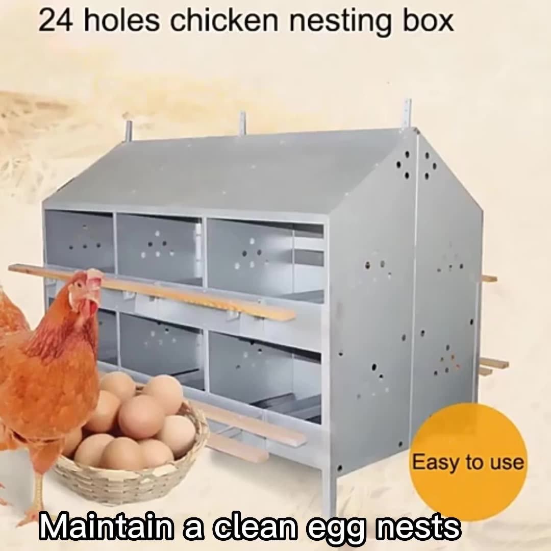 Great Farm Hot Galvanized Steel Poultry Farm Laying Egg Chicken Nest 24 ...