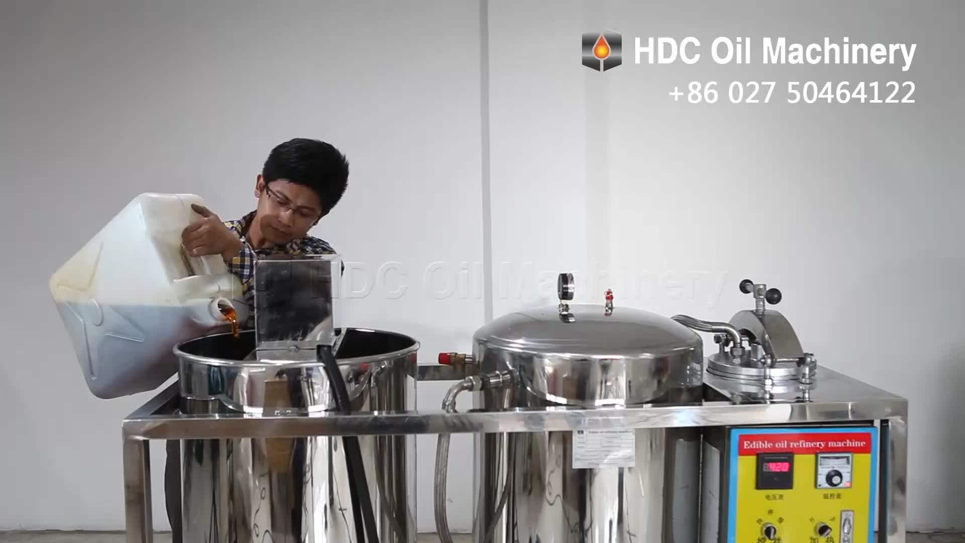 Mini Crude Cooking Gold Refining Machine Palm Cotton Oil Refinery In ...