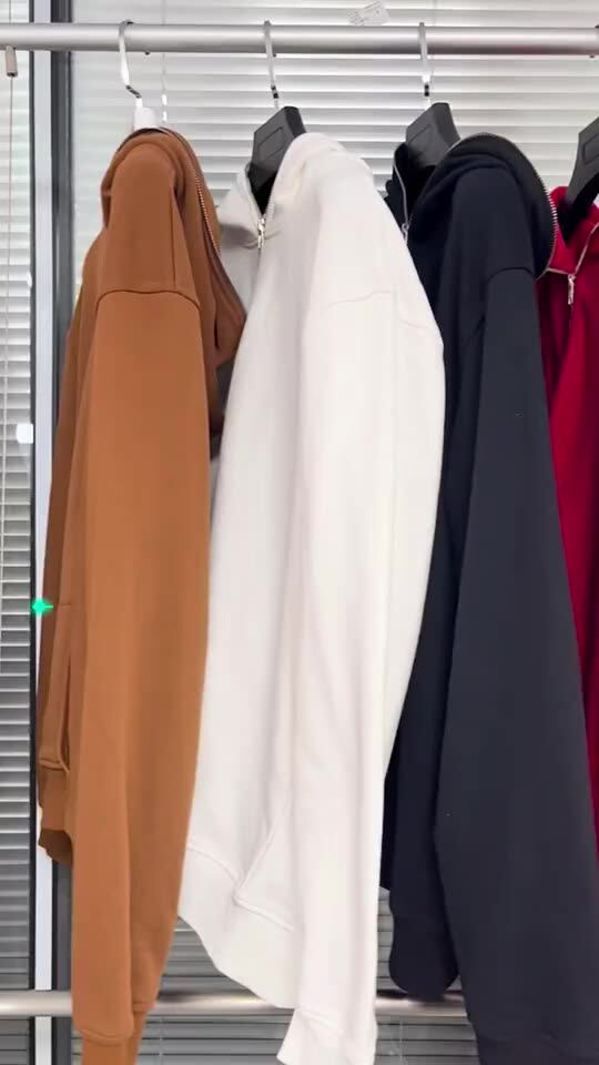 Custom Zip Collar Up Hoodie Puff Print Mens Hoodies & Sweatshirts Full ...